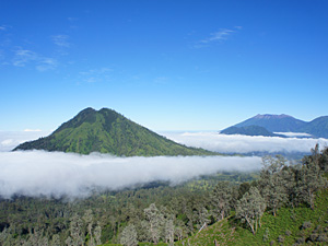 Indonesië Ijen vulkaan | Java bouwsteen Riksja Indonesië
