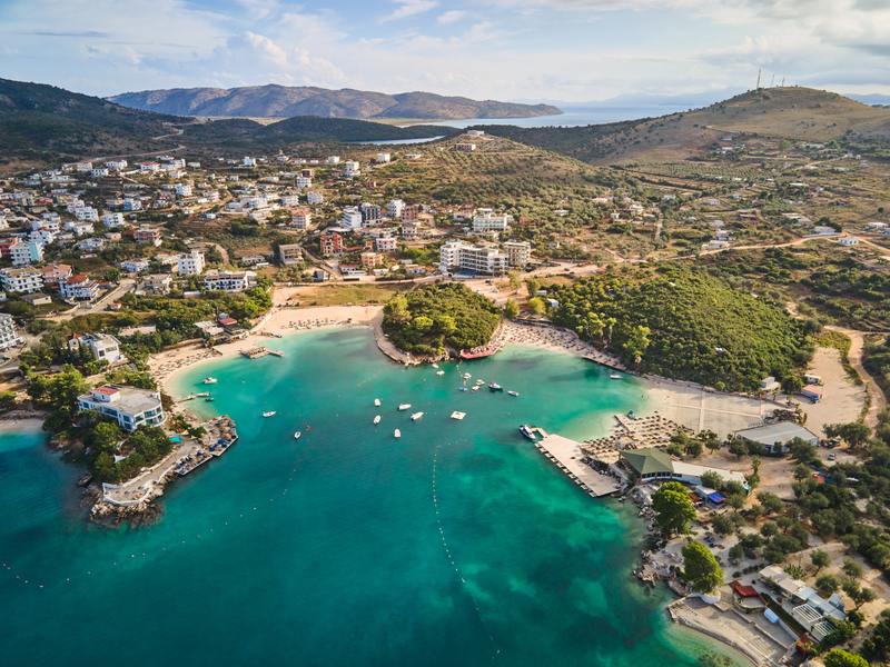 Ksamil en het meer van Butrint - Riksja Albanië